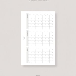 2025 Calendar, FC Compact Printable Planner - Dated 2025 Planner ...