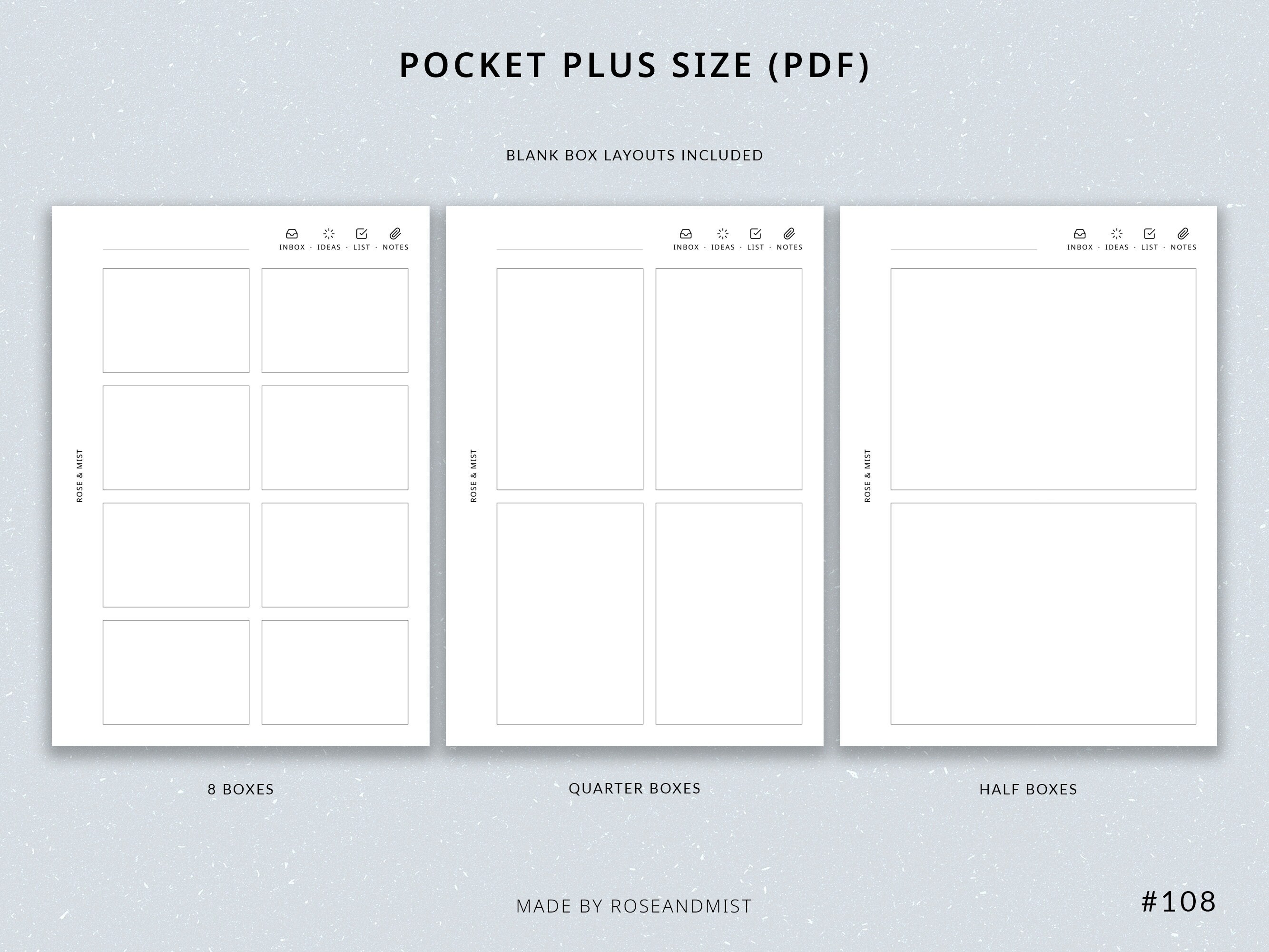 Brain Dump Pages Pocket Plus Printable Planner Inbox - Etsy