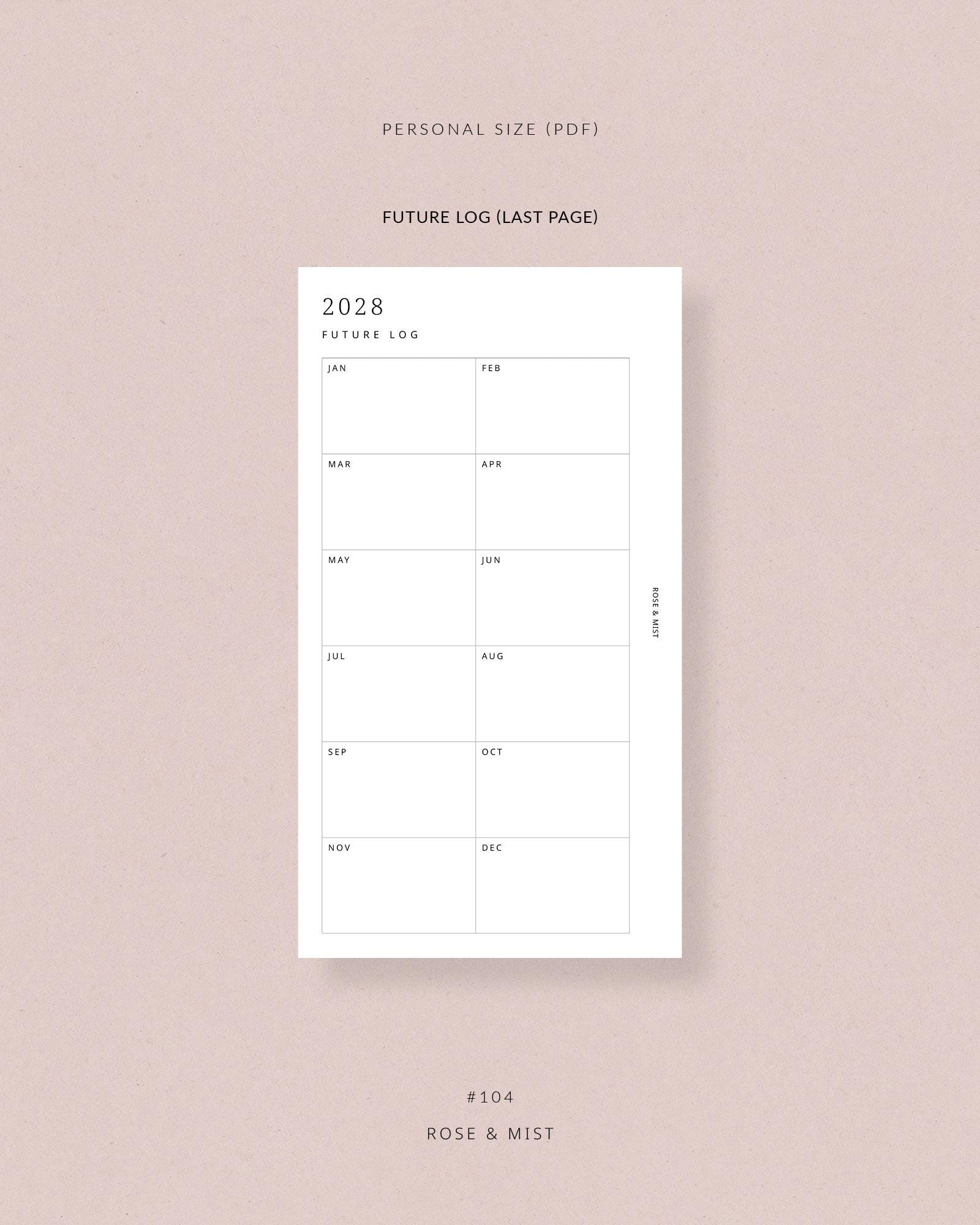 2027 Monthly Planner Printable MO2P | Filofax Personal Size Planner ...