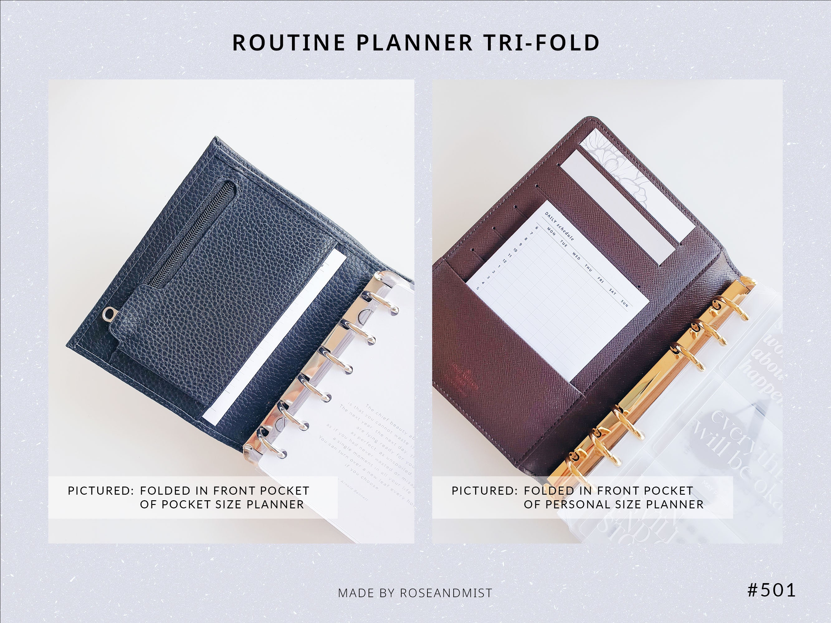 Routine Planner Reference Tri-fold Planner Printable Daily - Etsy