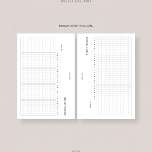 Weekly Tracker | Pocket Planner Printable - Weekly Task Tracker, Daily ...