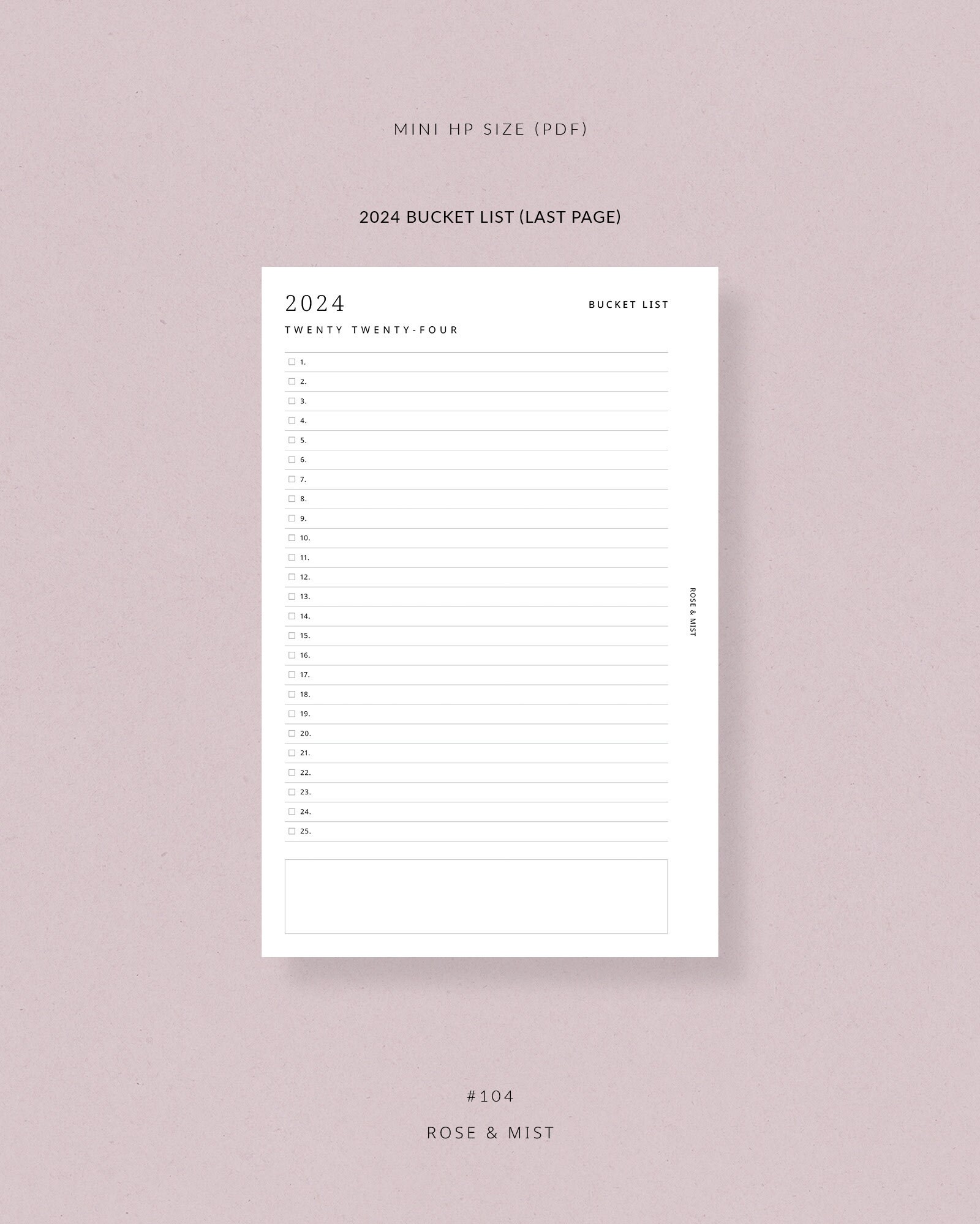 2024 Monthly Planner MO2P Mini HP Planner Printable 2024 Planner Dated ...