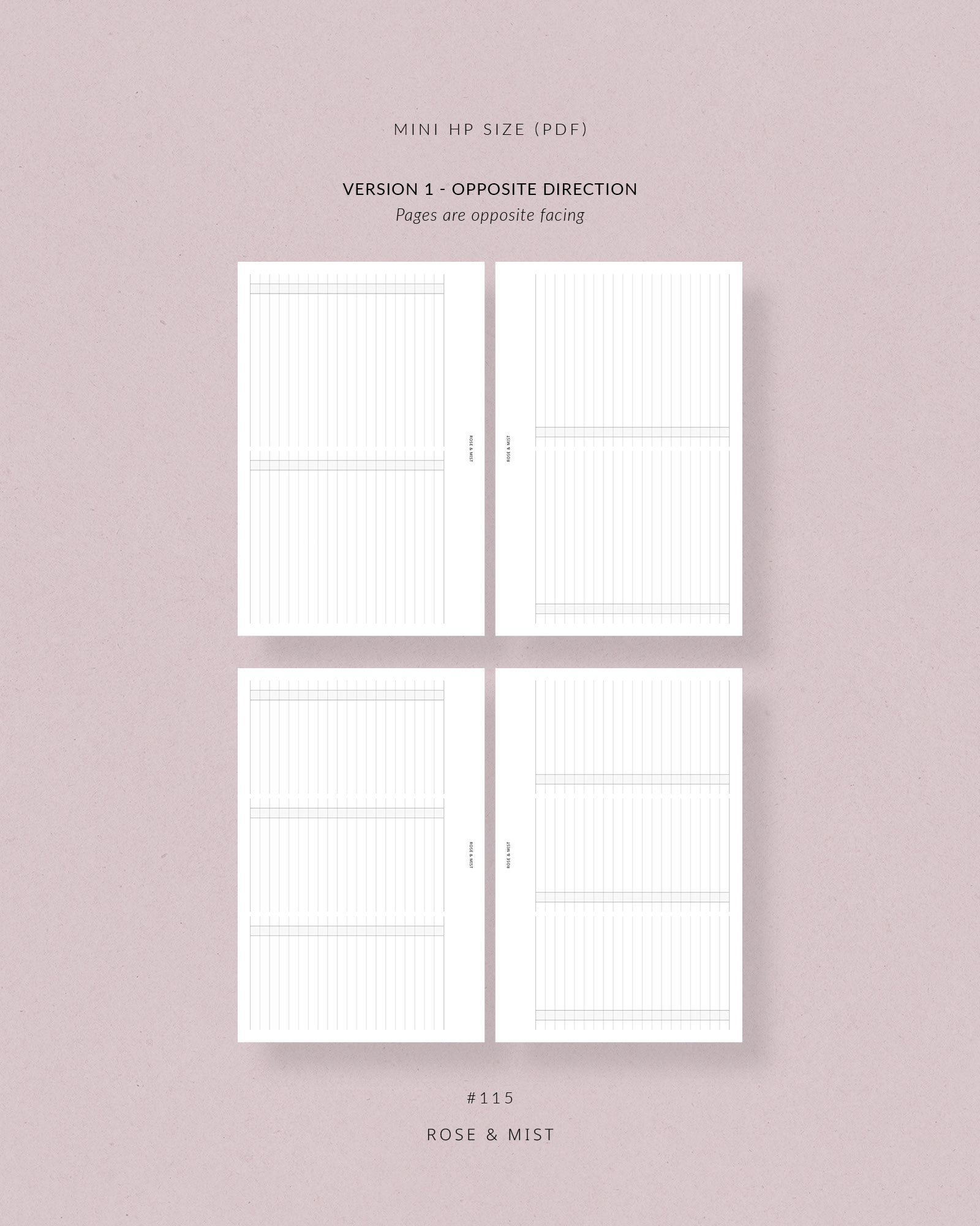 Horizontal Checklist Mini HP Printable Planner to Do List - Etsy