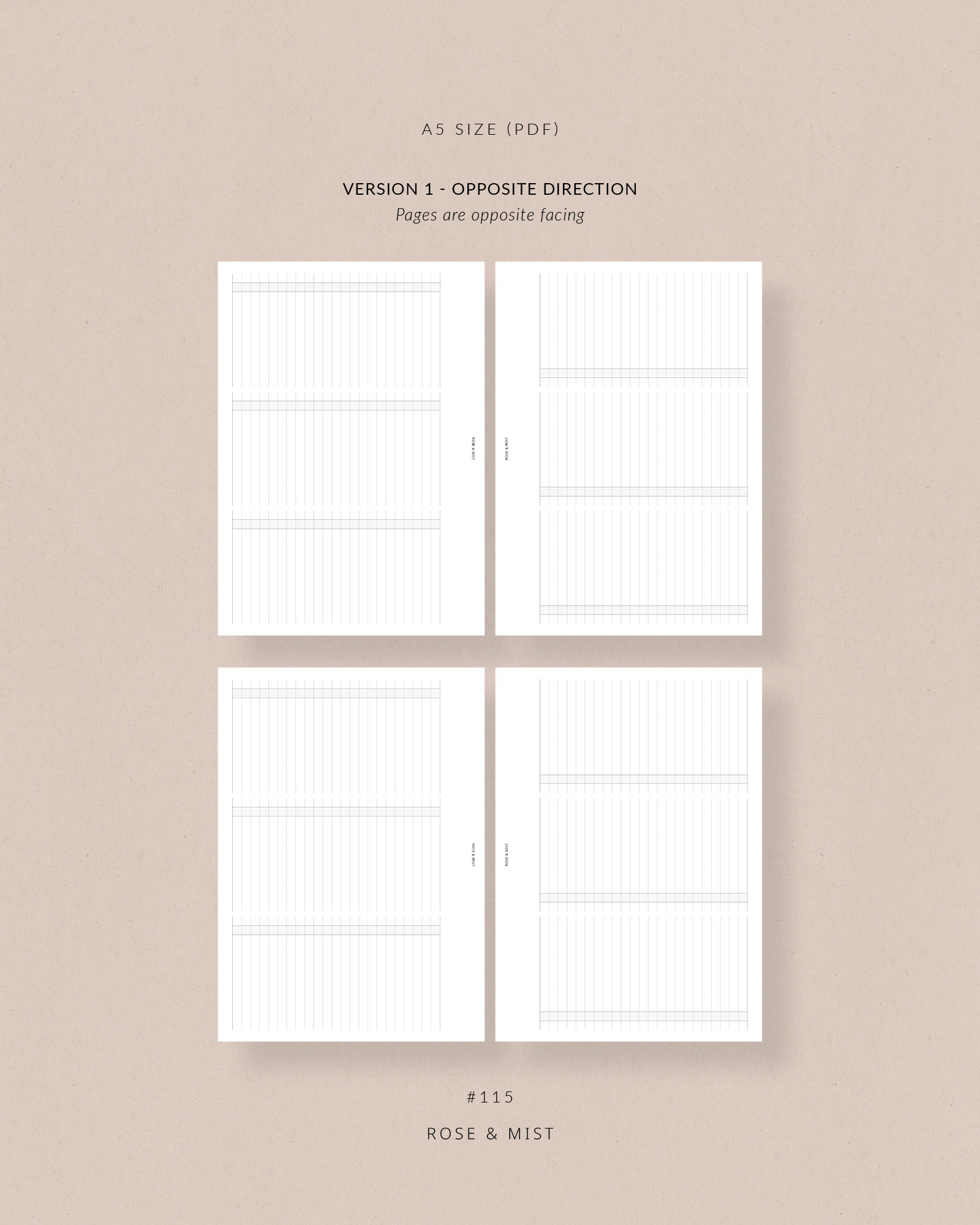 Horizontal Checklist A5 Printable Planner to Do List, Daily Task List ...