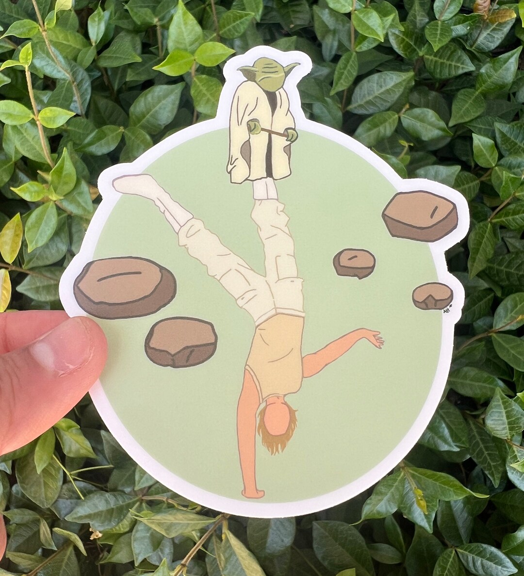 Vinyl Sticker Luke Skywalker / Yoda Dagobah Training Scene Decal ...