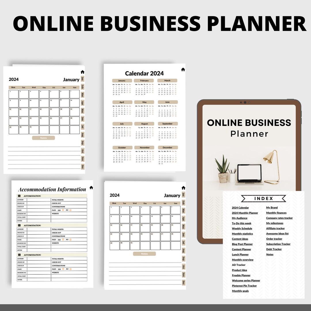 Digital Online Business Planner 2024 Entrepreneur Planner Small ...