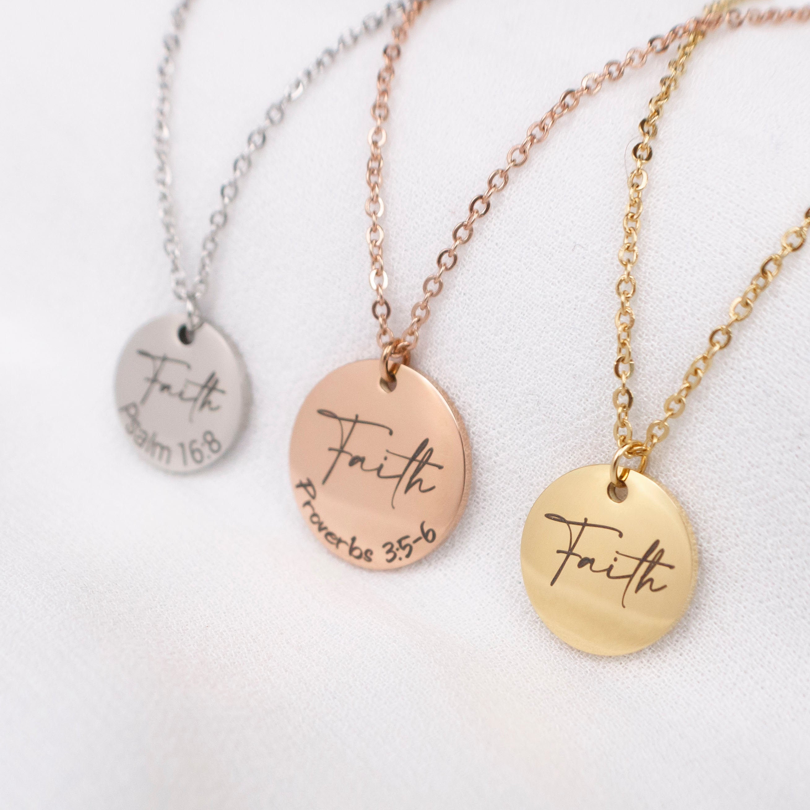 Bible Verse Necklace for women bible verse scripture Faith - Etsy 日本