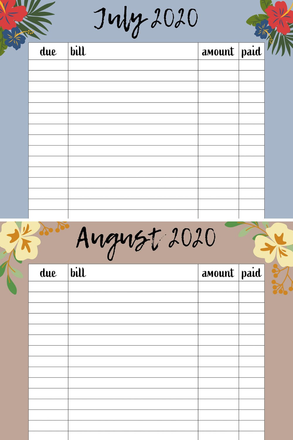 2020 Budget Planner - Etsy