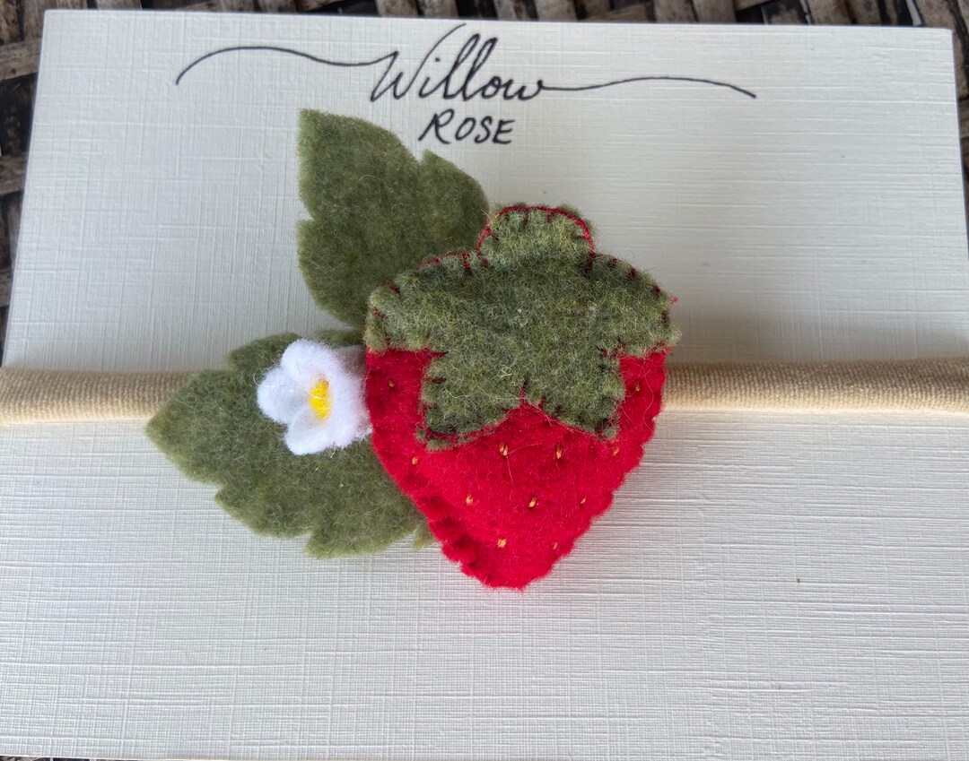 Hand Sewn Felt Strawberry Headband, Summer, Birthday, Photoshoots. - Etsy
