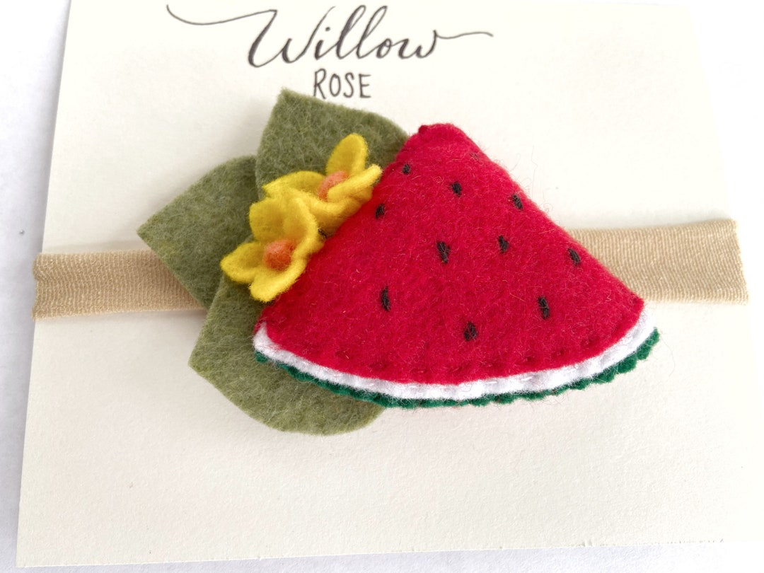 Watermelon Slice Fruit Birthday Headband, One in a Melon Birthday ...