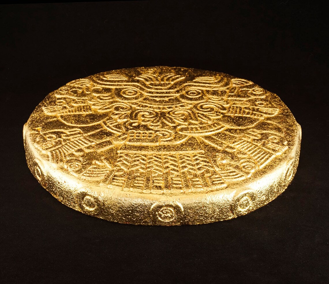 Gold Tlaltecuhtli Aztec Earth Goddess - Etsy