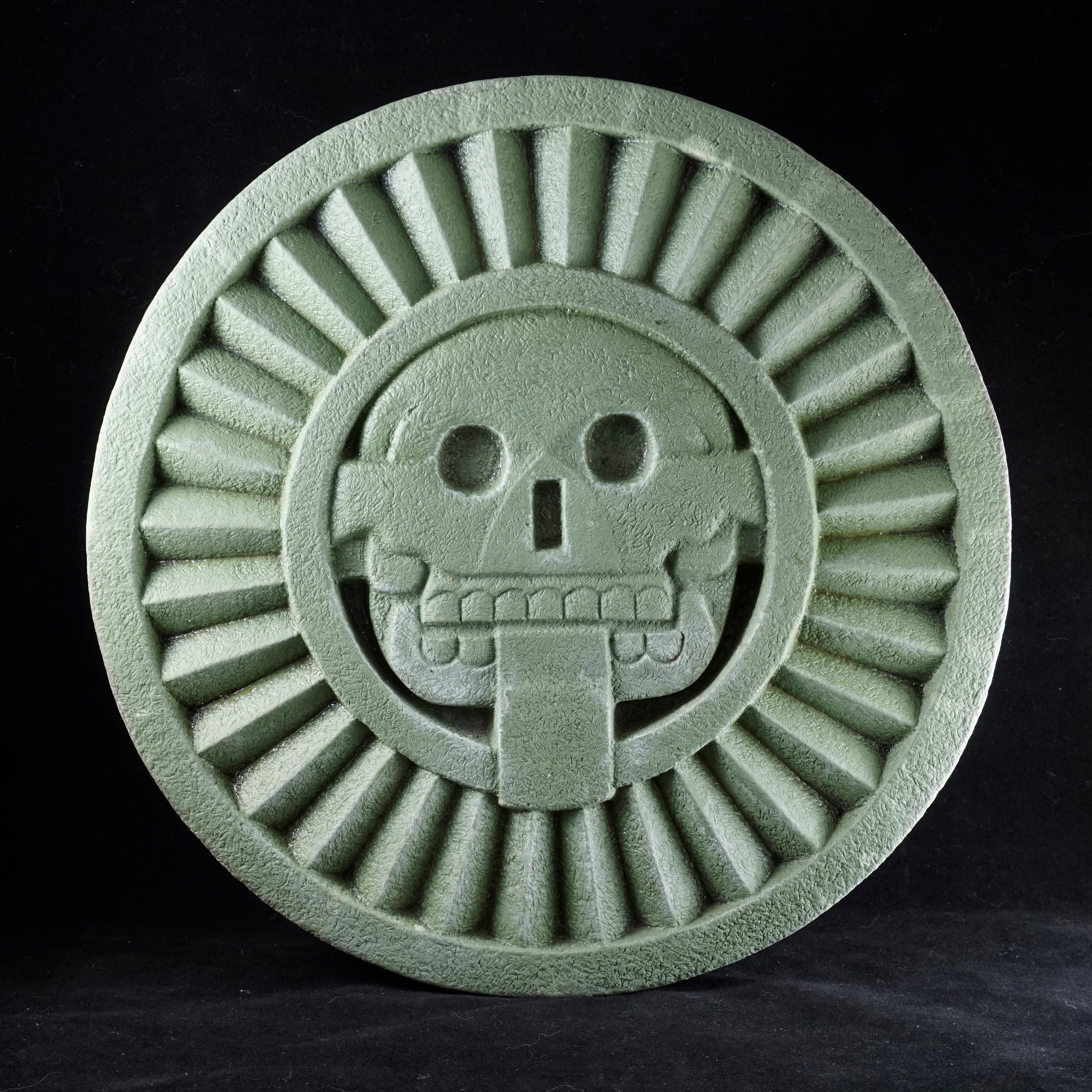 Jade Green Death Disk Mictlantecuhtli Stone - Etsy