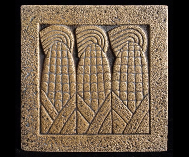 Decorative Tile - Corn - Maiz - Cintli - Design - Etsy