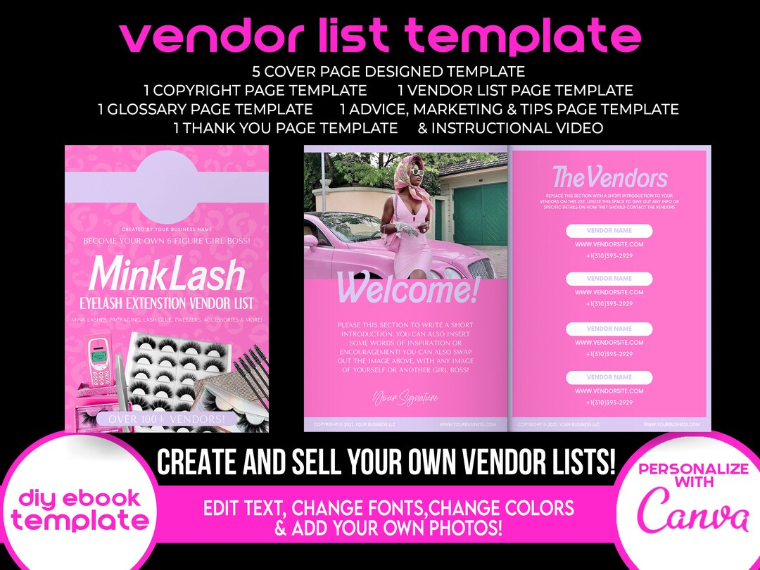 DIY Vendor Ebook Template Vendor Template Create Your Own Vendor Ebook ...