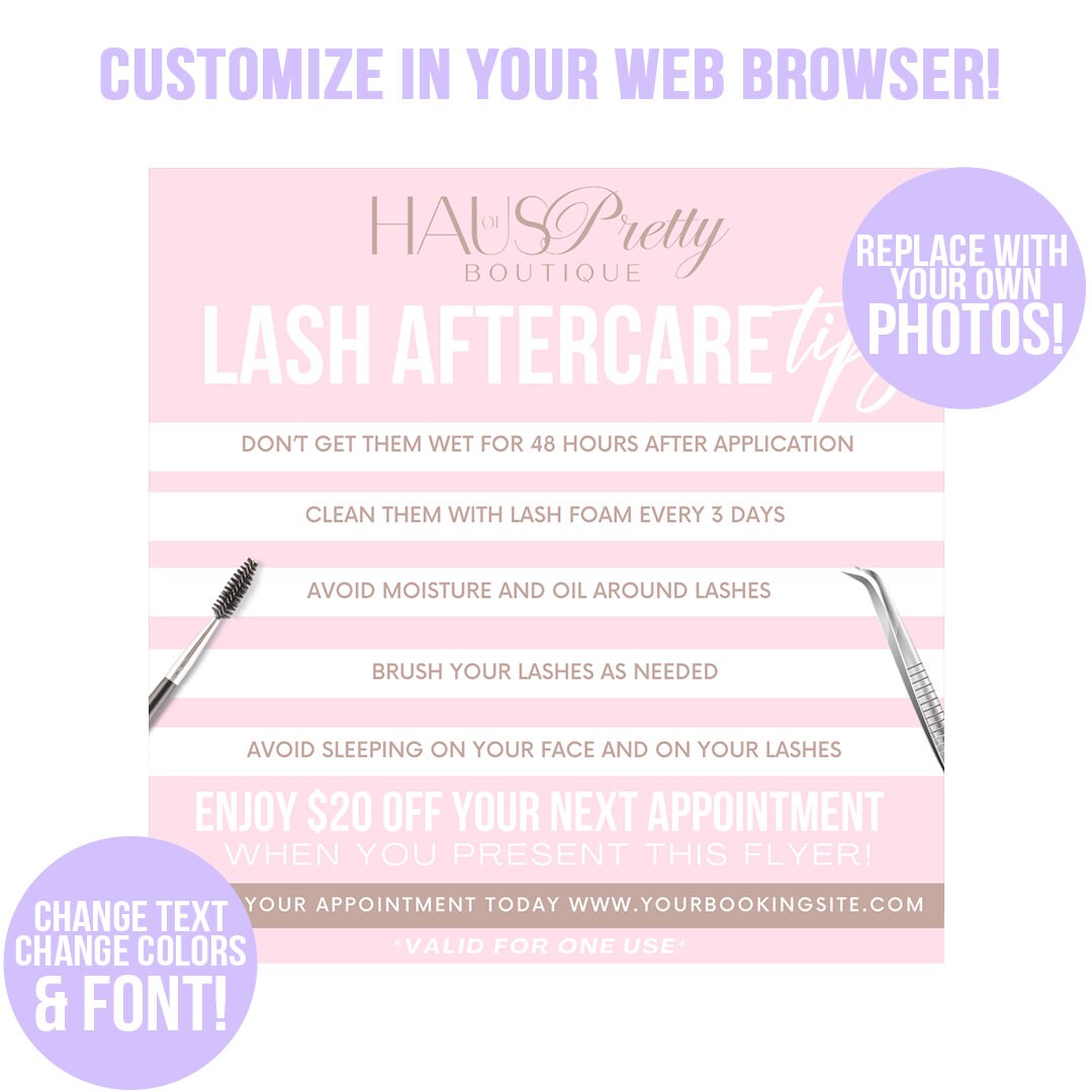 DIY Lash Flyer Lash Price List Lash Sale Flyer Lash | Etsy