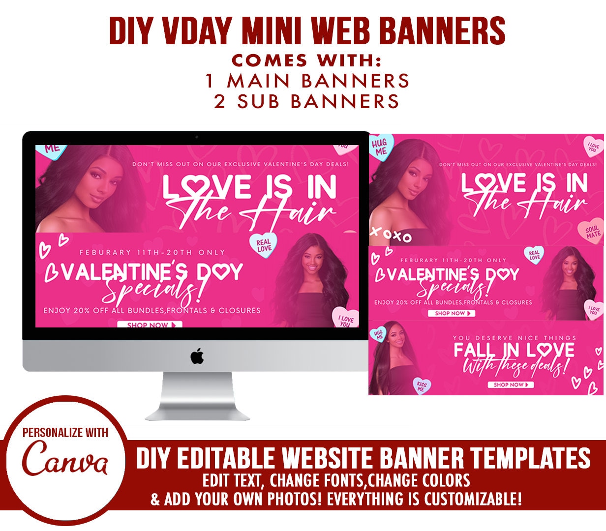 DIY Valentines Day Website Banner Valentines Day Website Banner Shopify ...