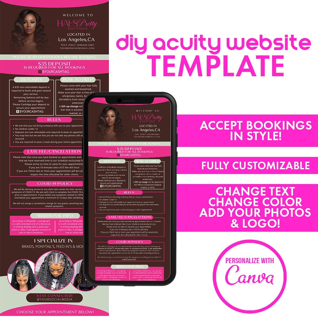 DIY Acuity Scheduling Template - DIY Acuity Template - Acuity Booking ...