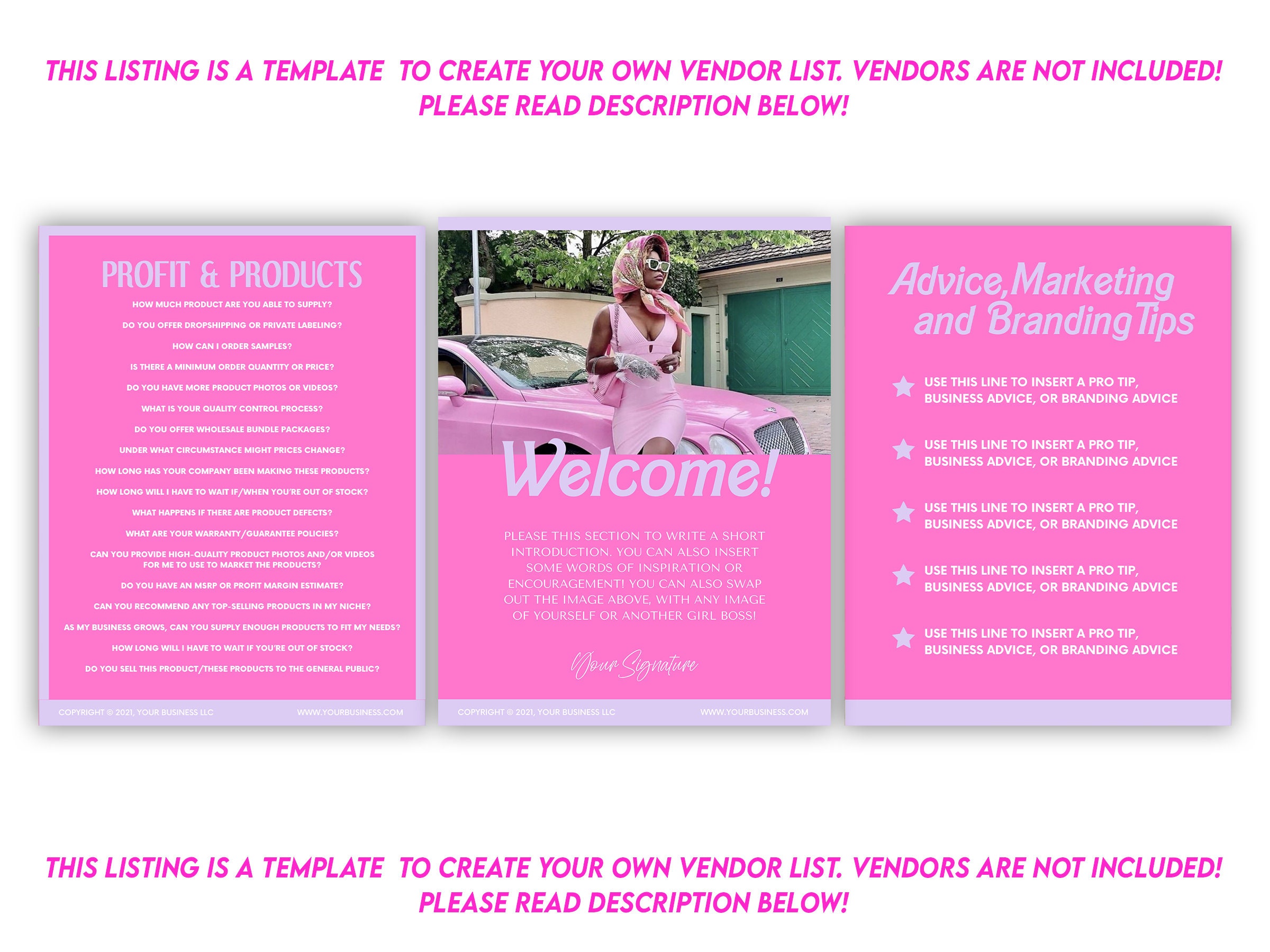 DIY Vendor Ebook Template Vendor Template Create Your Own - Etsy