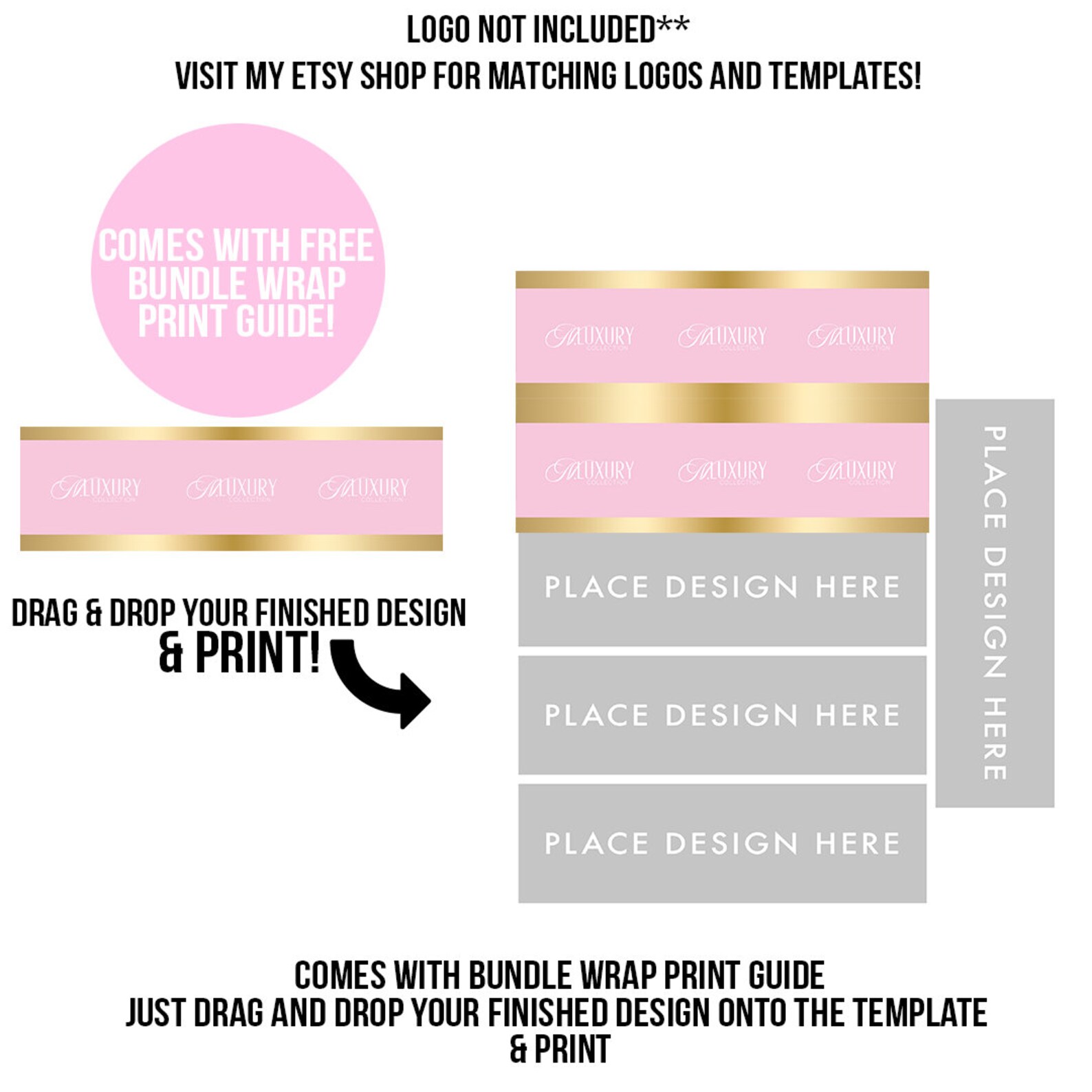 Hair Hang Tags Template Bundle Wraps Template Hair - Etsy