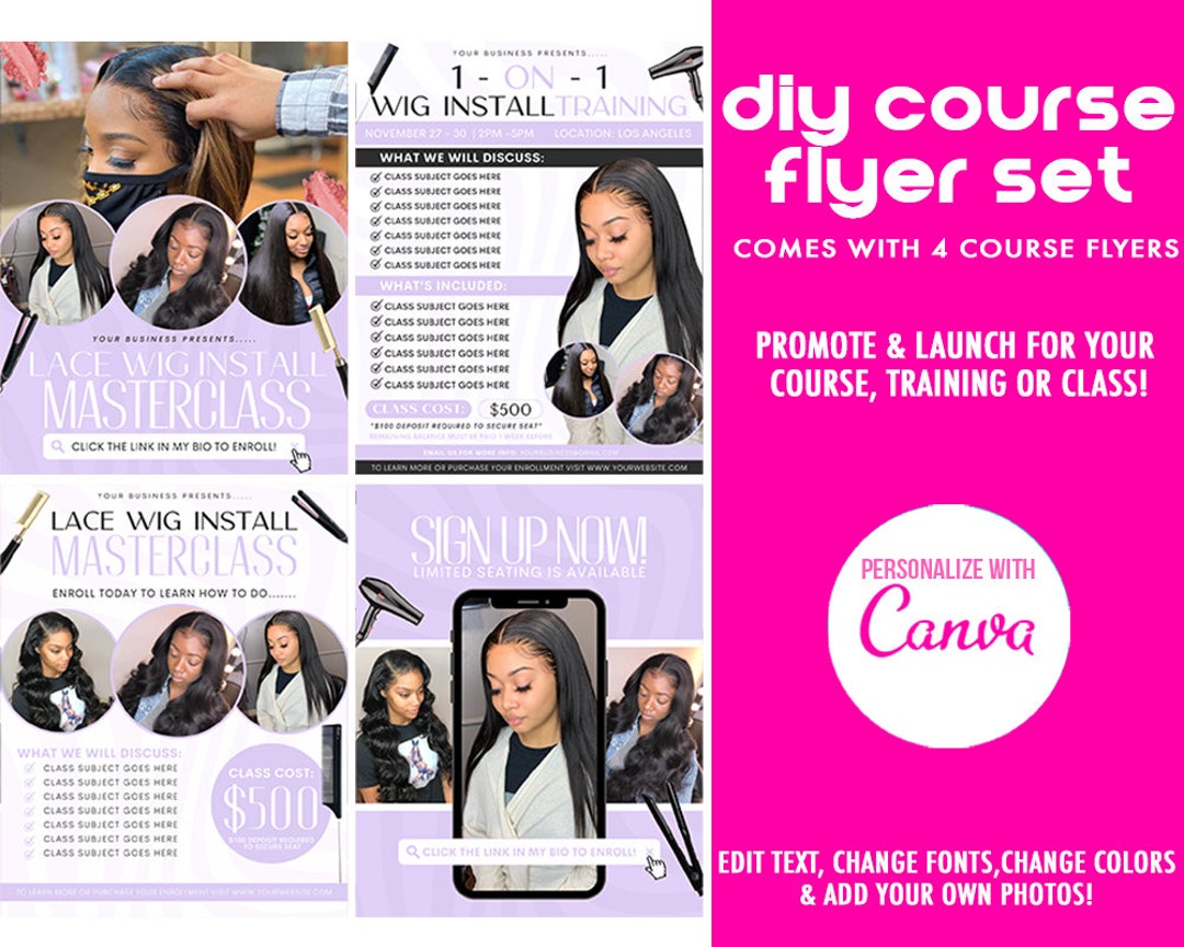 Course Flyers - Class Flyer Template - Training Flyer - Makeup Course ...
