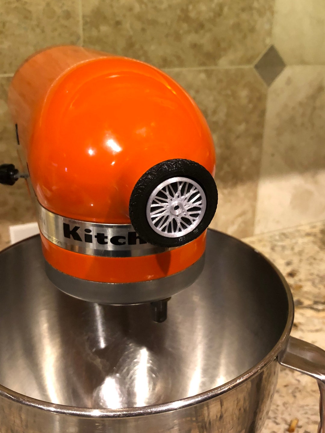 Spinning Bike / Motorcycle Wheel Kitchen Mixer Hub Cover Decoration ...