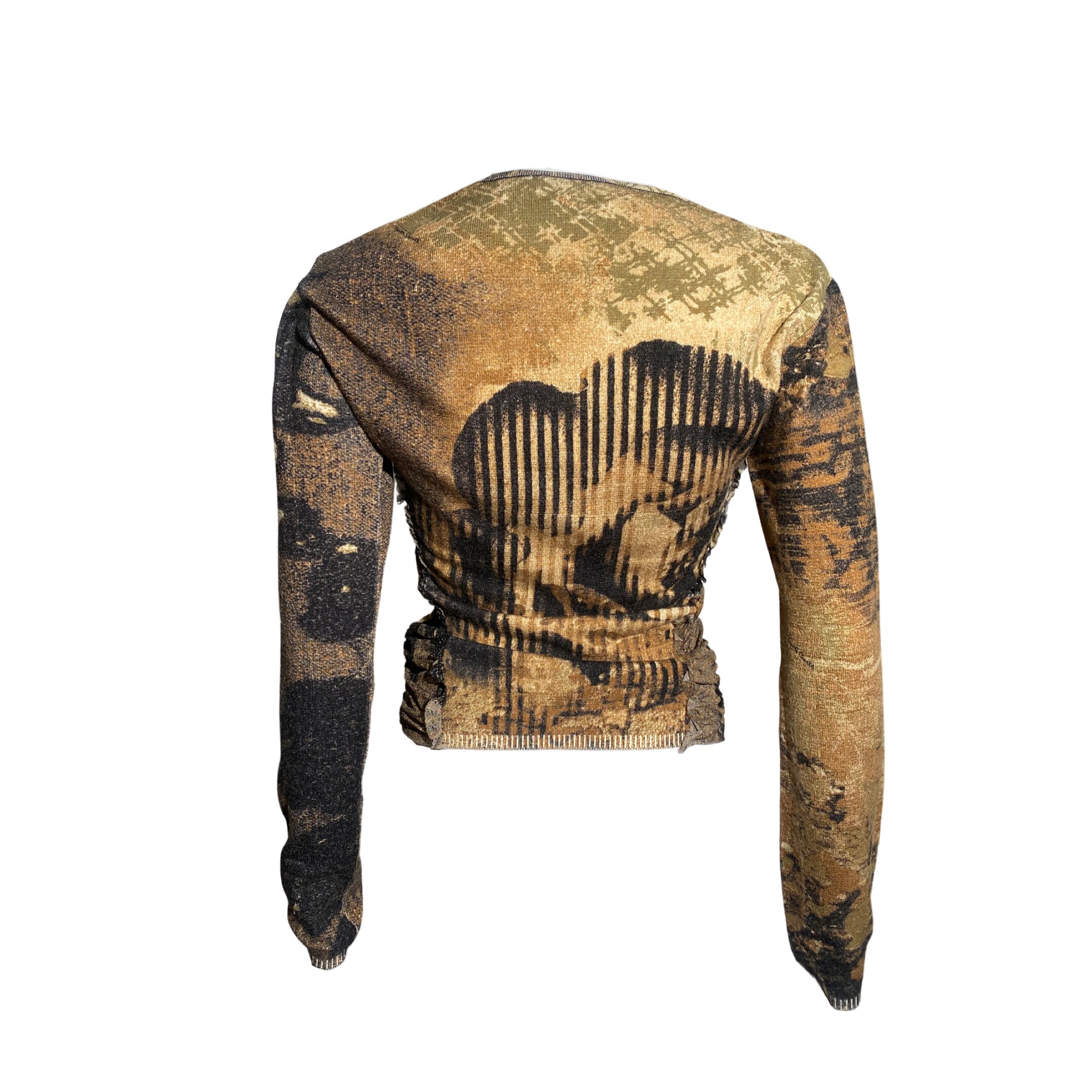 Roberto Cavalli 2003 AW Face Print Button up Cardigan - Etsy