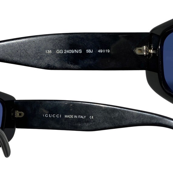 Authentic Gucci 90s Gray GG 2409 Sunglasses - Gem