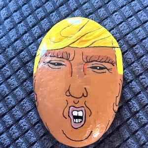 Donald Trump Acrylic Painted Rock / Paperweight - Etsy