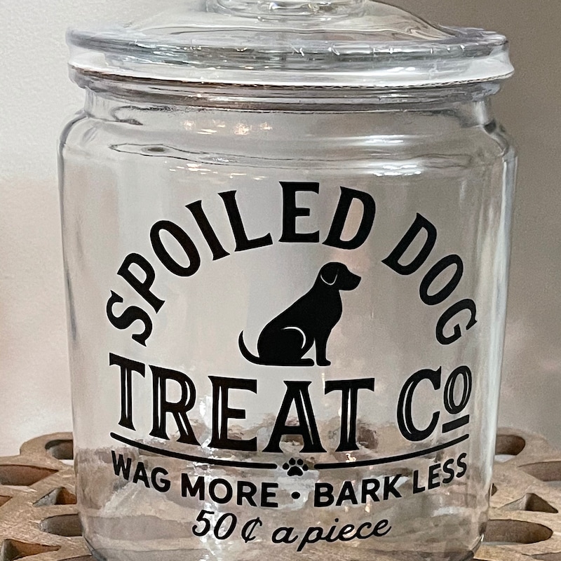 Dog Clear Treat Container - Etsy