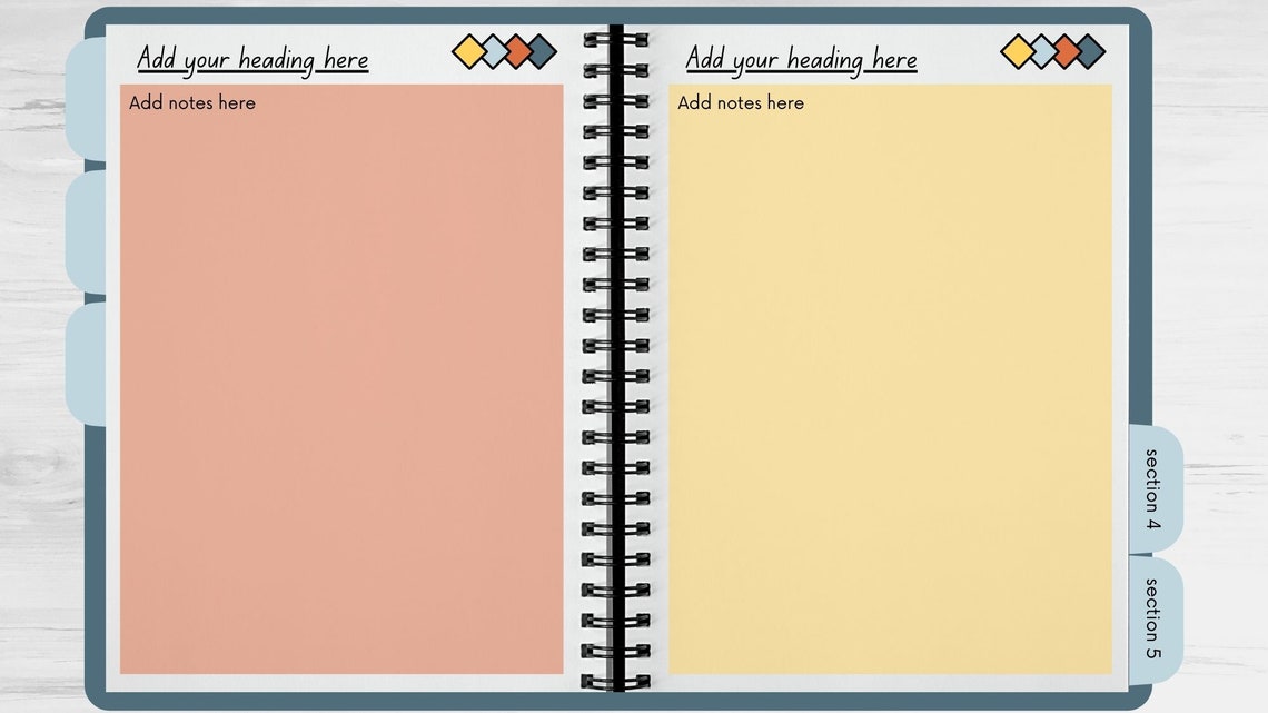 Digital Notebook Canva Template Instant Access Editable | Etsy