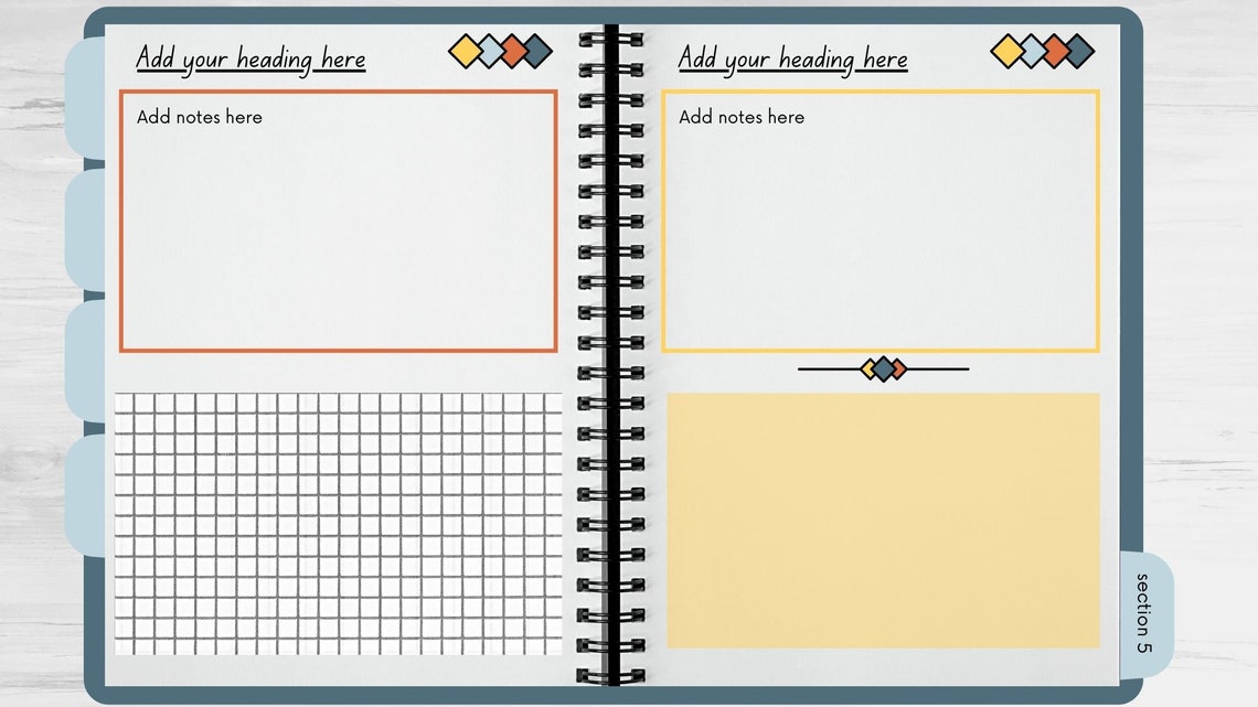 Digital Notebook Canva Template Instant Access Editable | Etsy