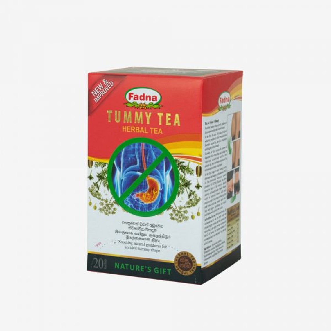 Fadna Tummy Tea Herbal Tea for Reduce Bloated Stomach and Regain Proper ...