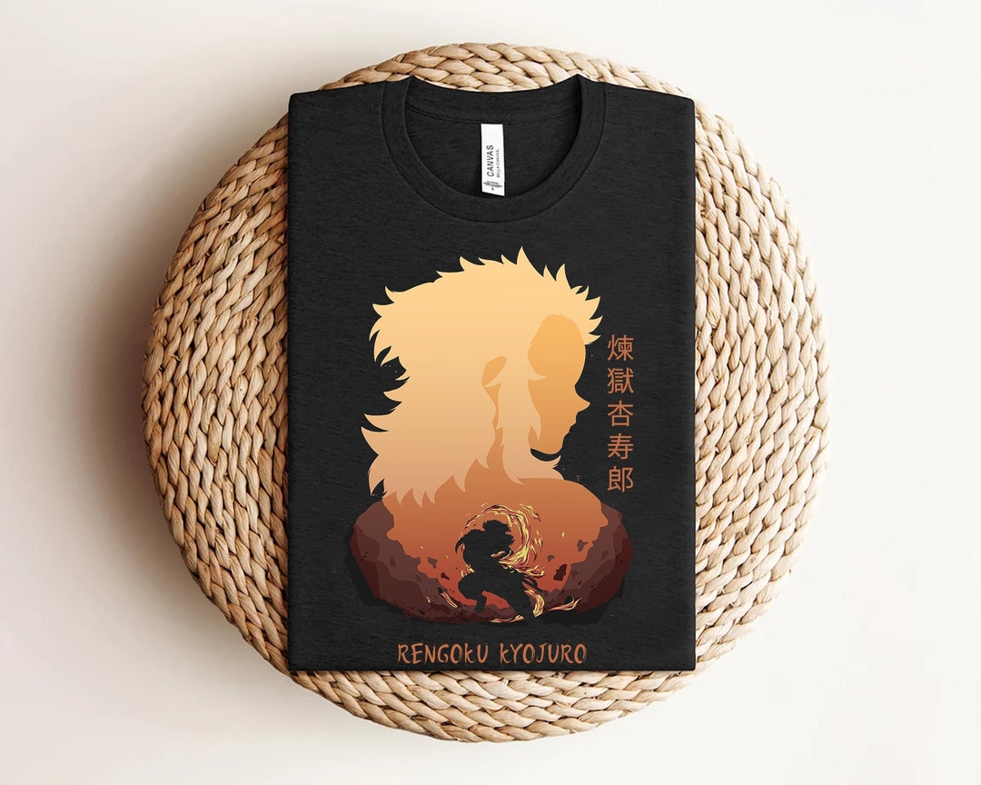 Rengoku Shirt, Silhouette Shirt, Anime Shirt, Anime Merch, Rengoku Set ...