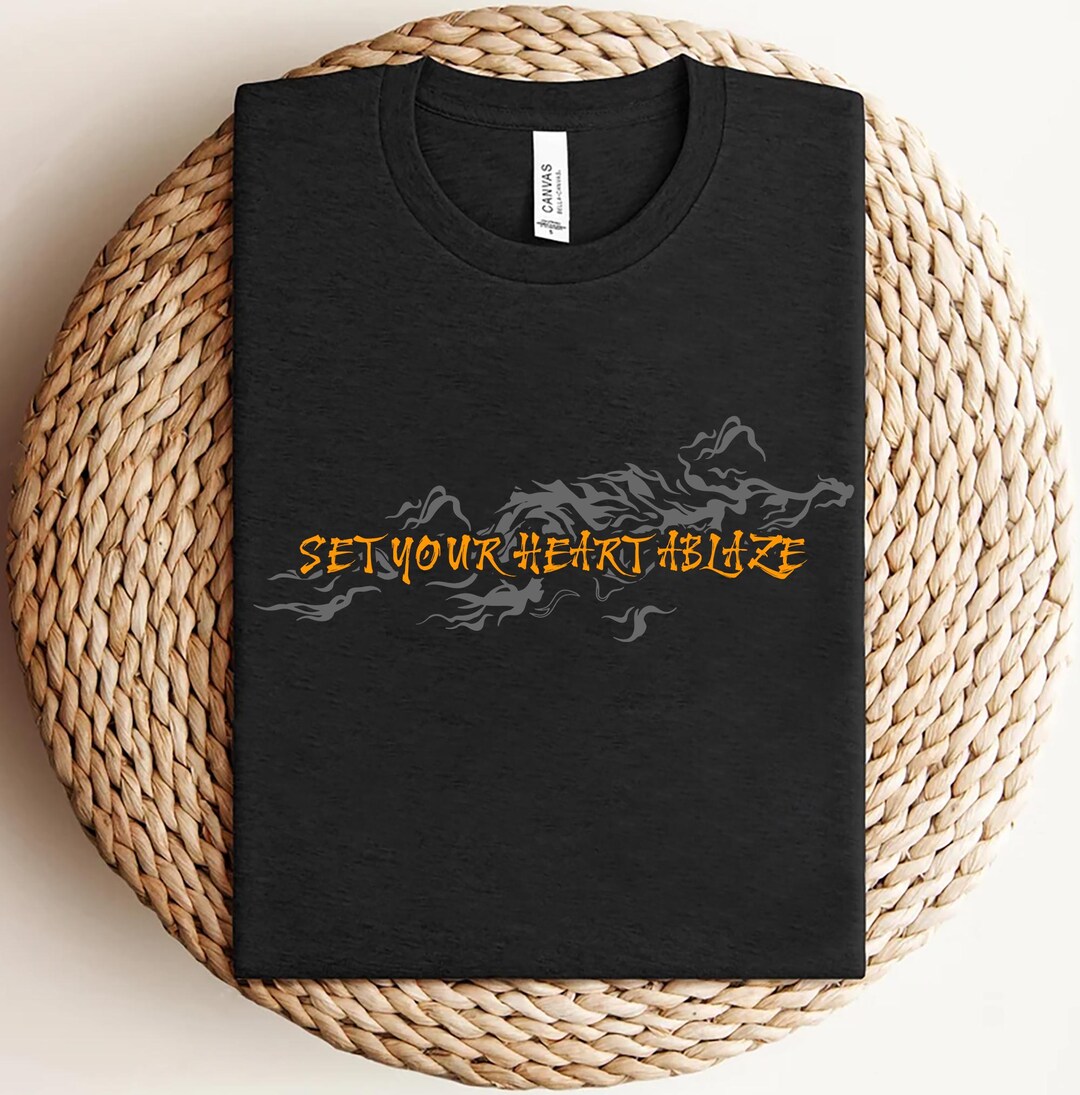 Set Your Heart Ablaze Shirt, Rengoku Shirt, Demon Slay Shirt, Anime ...