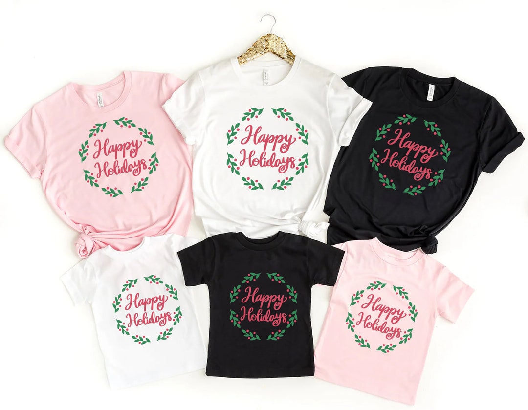 Happy Holidays Shirt, Family Christmas Shirt, Gift for Parents ...