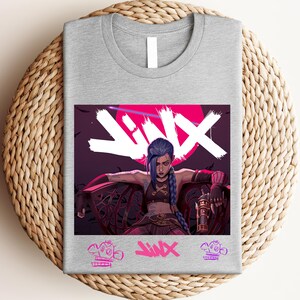 Jinx Shirt, Arcane Shirt, Powder Shirt, Anime Graphic Tee, Gift for Him ...
