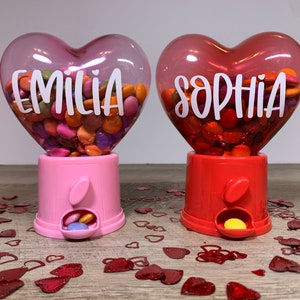 Personalized Candy Dispenser Valentines Day Heart Snack/candy Dispenser ...