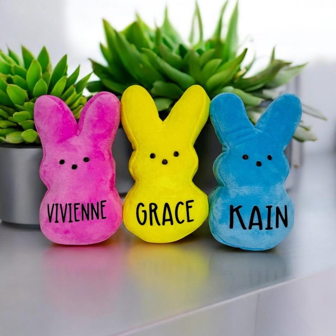 Mini 7” Personalized Easter Peeps -plush Peep, Easter Basket Stuffer ...