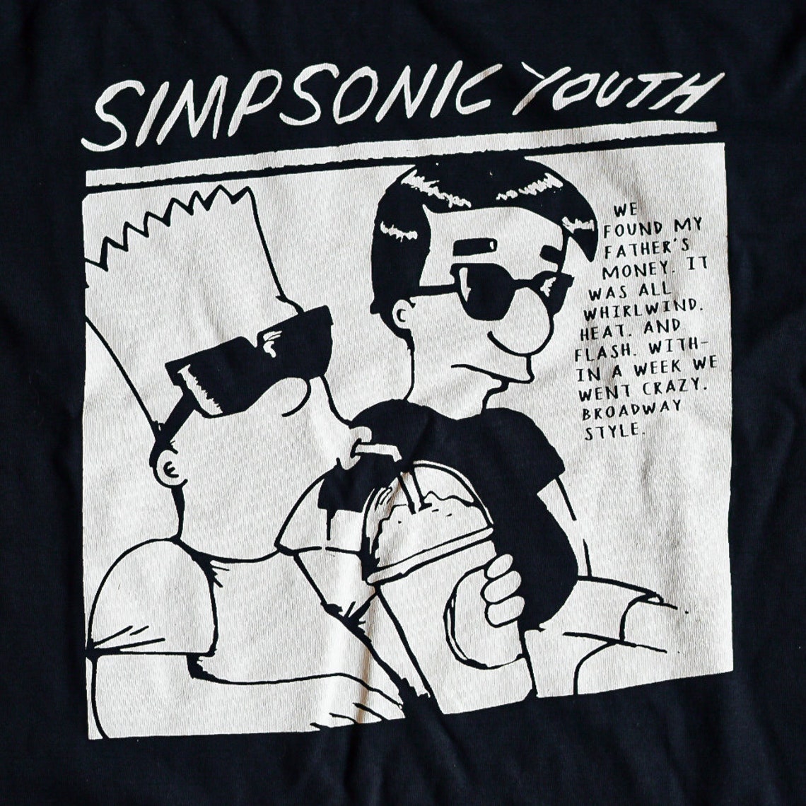 Simpsonic Youth the Simpsons X Sonic Youth T-shirt | Etsy