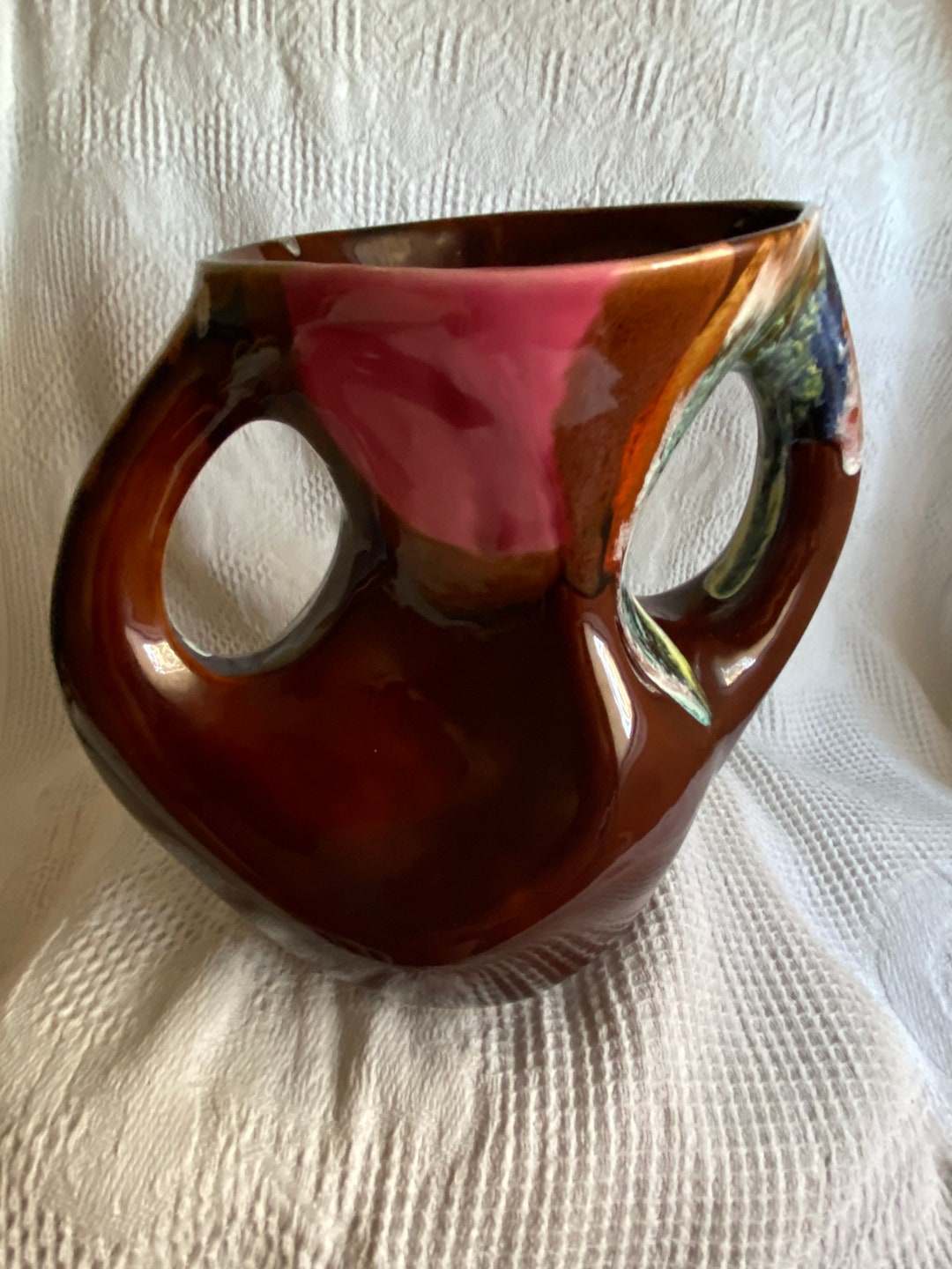 Large Vallauris Ceramic Vase Vintage 1960 Pink French Valauris - Etsy