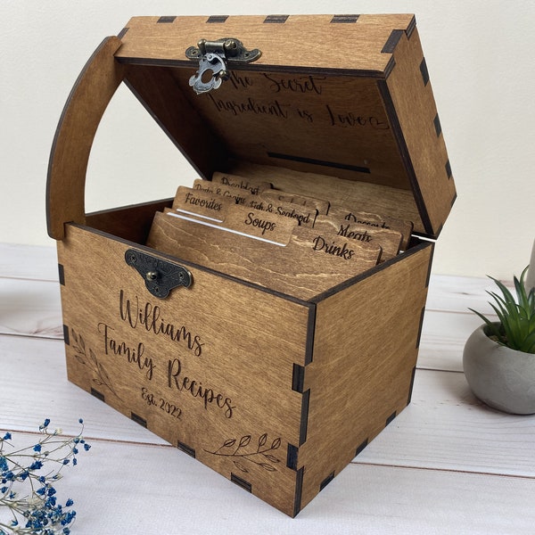 Recipe Card Box - Etsy