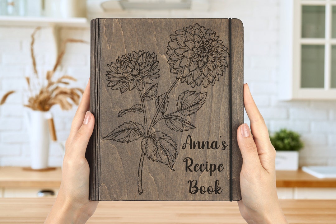 Personalized WOODEN Recipe Book/custom Journal/notebook/family Heirloom ...
