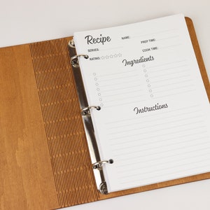Personalized WOODEN Recipe Book/custom Journal/notebook/family Heirloom ...