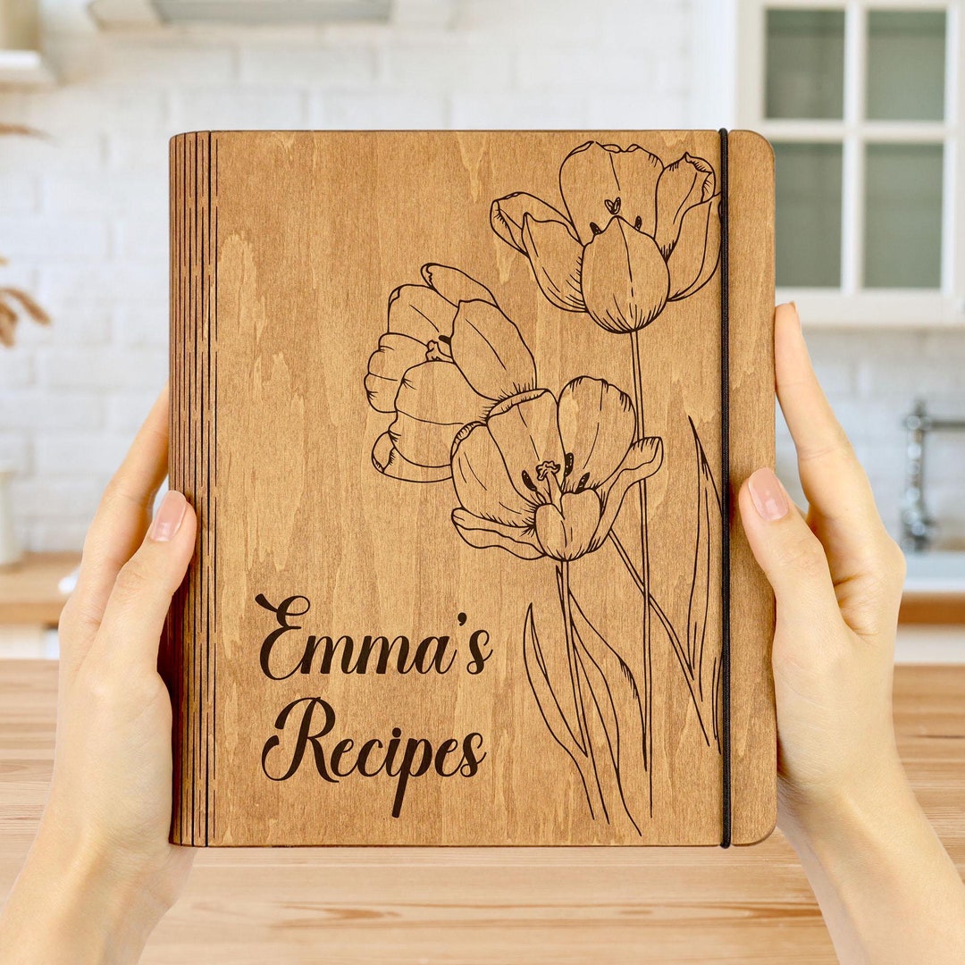 Personalized WOODEN Recipe Book/christmas Gift/birthday Gift/custom ...