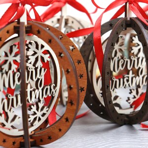 Wooden CUSTOM 3D Christmas Ornaments, Snowflake,snowman Tree Ornaments ...
