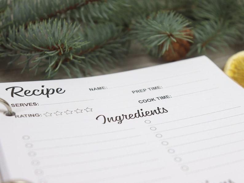 Personalized Recipe Book/family Heirloom Cookbook/christmas - Etsy