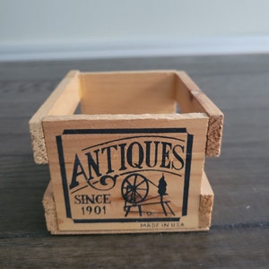 Vintage Small Decorative Box With Antiques on the Front - Etsy