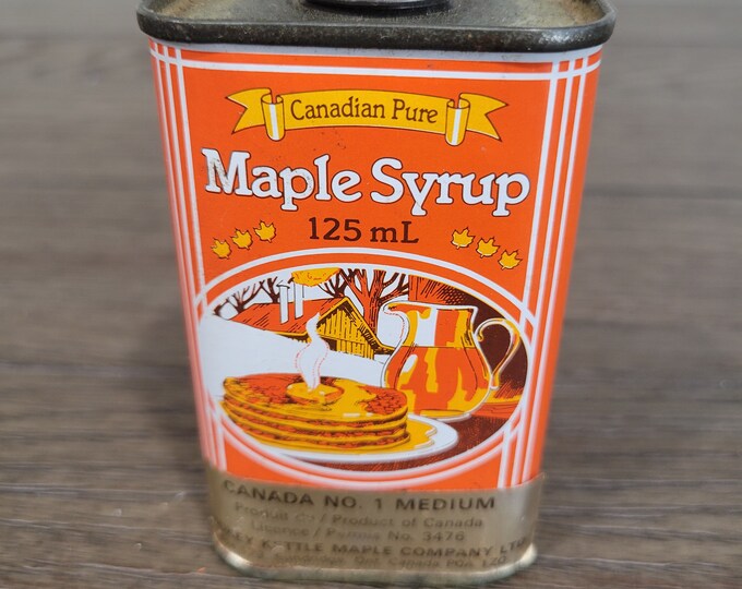 Vintage Small Canadian Pure Maple Syrup Tin - Etsy