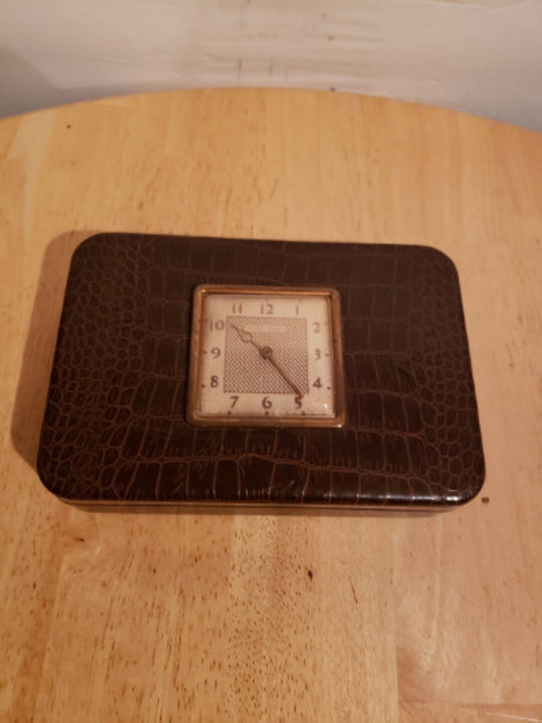 Vintage Small Travel Jewelry Box With Alarm Clock - Etsy