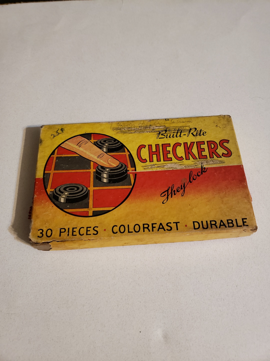 Vintage Built-rite Checkers With 29 Clay Checkers. - Etsy